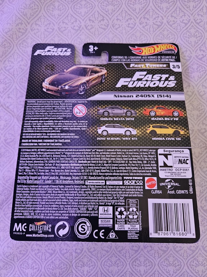 FAST & FURIOUS HOT WHEELS PREMIUM FAST TUNERS NISSAN 240SX '20 | eBay