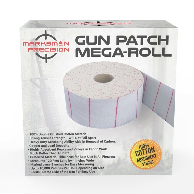 Marksman Precision Gun Patch Mega-roll Strong 100 Double Brushed Cotton ...