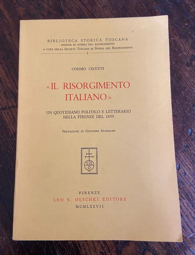 Ceccuti. "Il Risorgimento Italiano". Un quotidiano politico e letterario nella | eBay