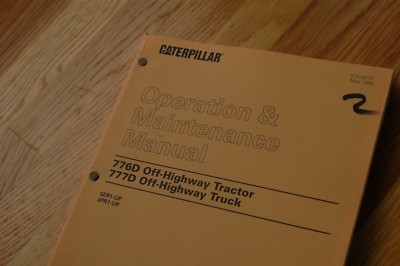 CATERPILLAR 776D 777D Truck Owner Operator Operation Maintenance Manual ...