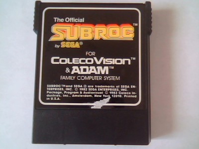 Subroc by Sega Coleco Vision and Adam Game Cartridge | eBay