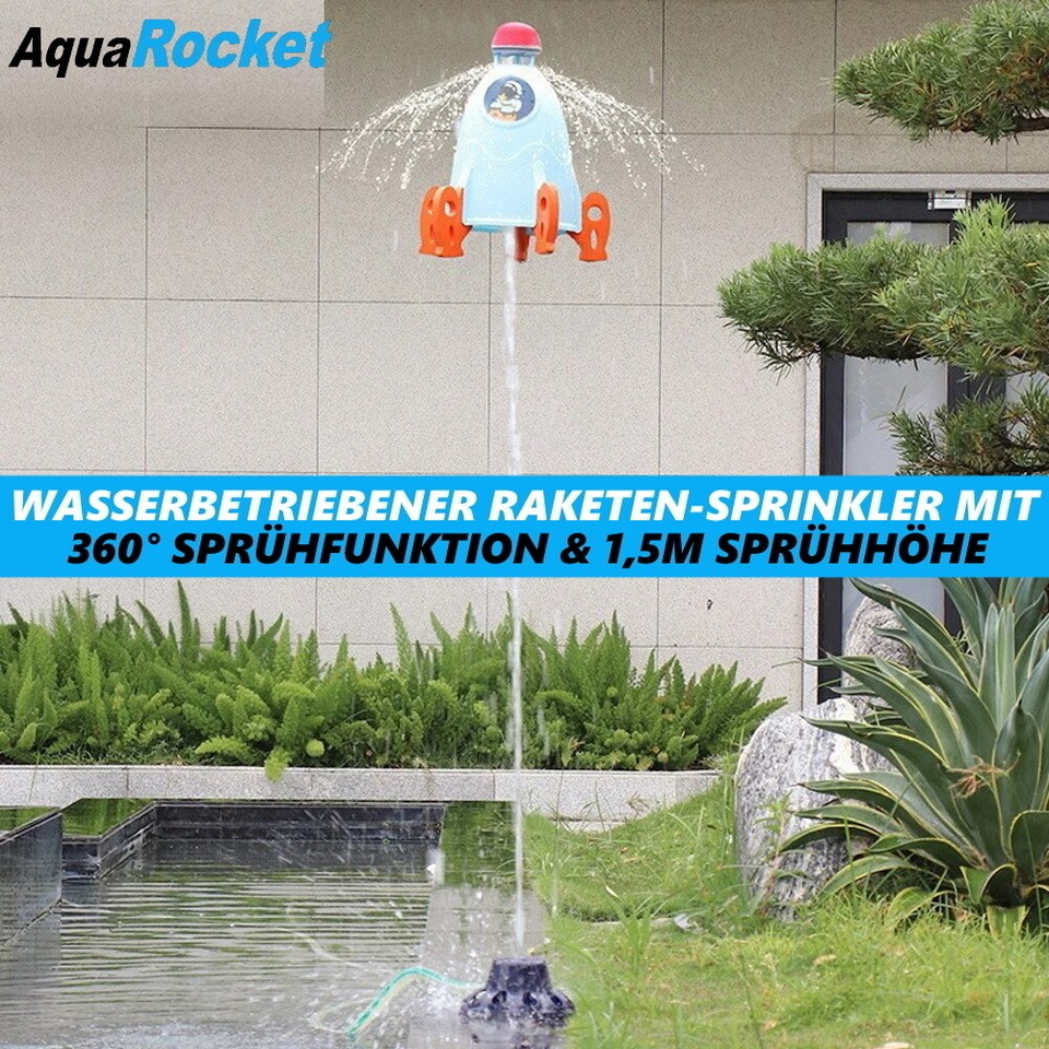 AQUAROCKET Wasserspielzeug Rakete Wassersprinkler Sommer Spielzeug ...
