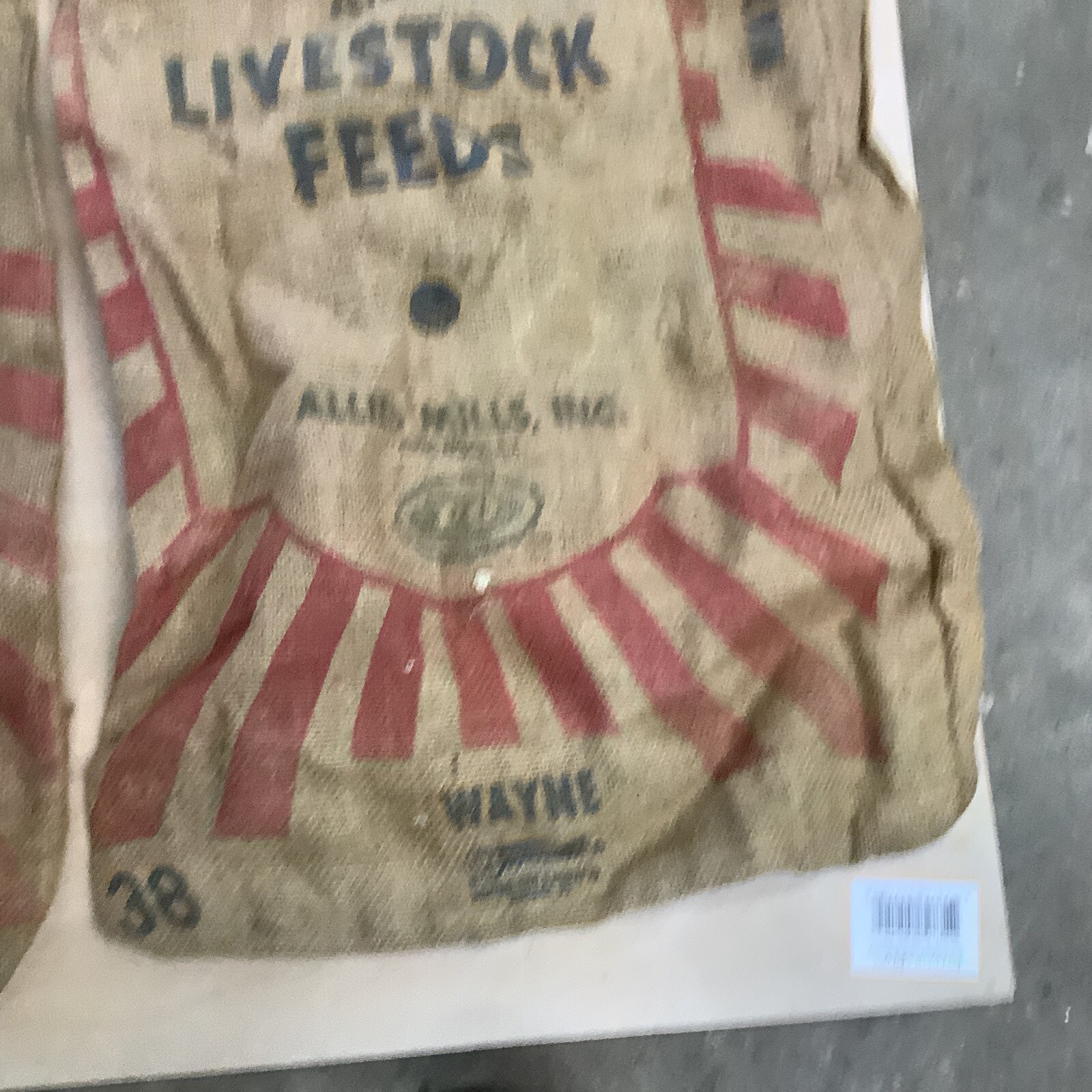 2 Vtg Burlap Grain Sack Feed Bag Wayne Poultry & Livestock 50 Lbs ...