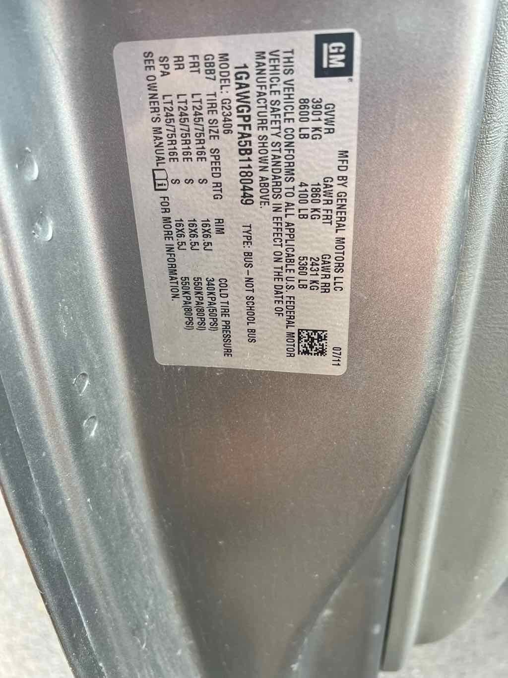 2010-2011 Chevrolet Express 2500 Van Speedometer Head Cluster 304k OEM ...