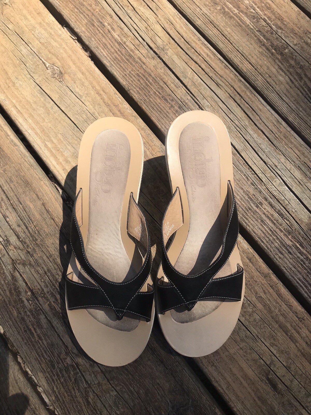 Indigo by Clarks Platform Wedge Slide Sandals Black L… - Gem