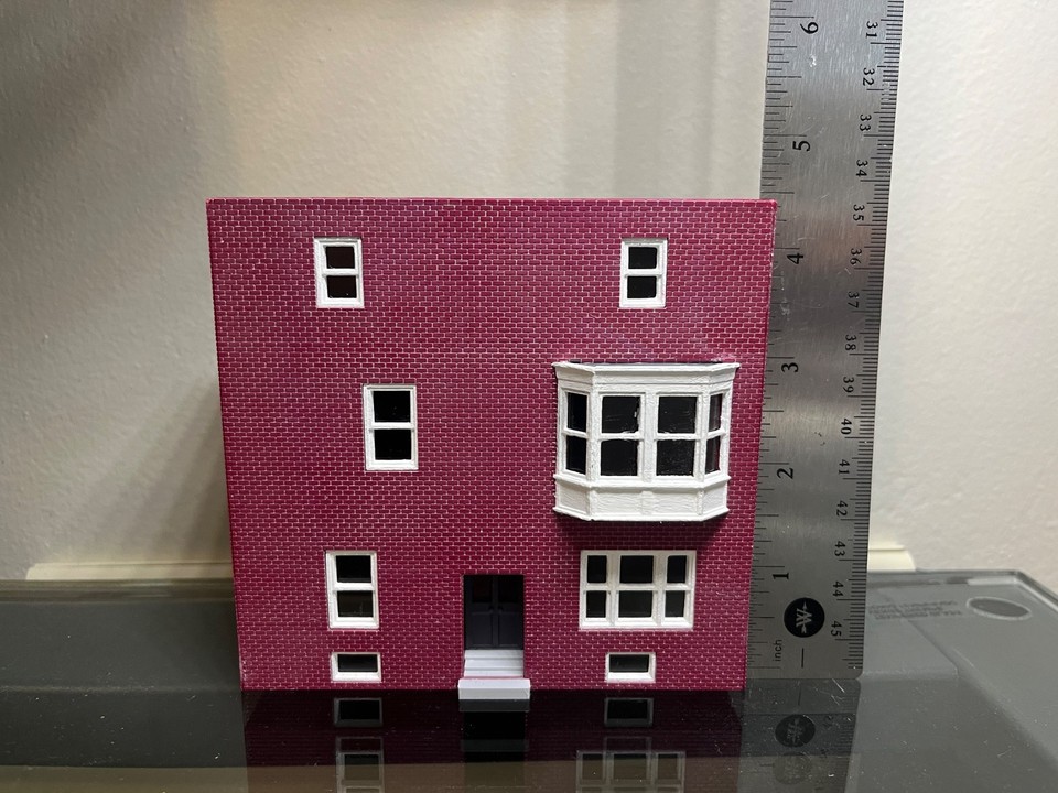 HO Scale Apartment Building Half Relief 1/87 Built , Painted and ...