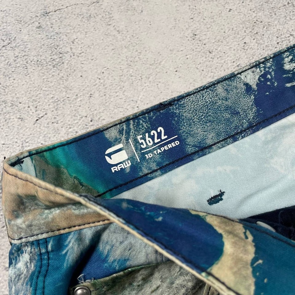 G-Star Raw 3D Tapered Full Print Earth Jeans x Pharrell Williams / Men ...