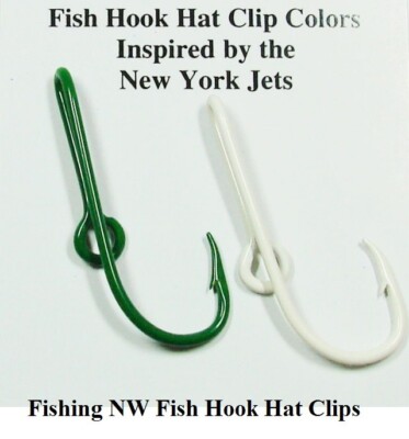NFL New York Jets Inspired Colored Eagle Claw Fish Hook Hat Clips ...
