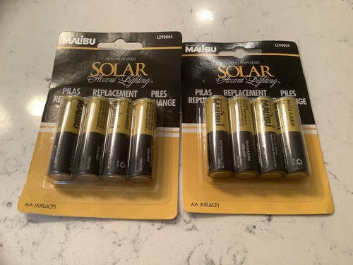 Lot of 8 AA batteries Malibu Solar Accent Lighting 900 mAh New sealed 78275076952 | eBay