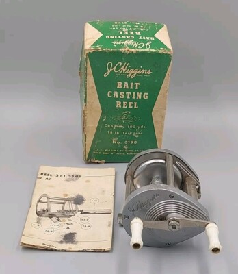 Vintage JC HIGGINS 311-3198 Bait Casting Fishing Reel with Box and ...