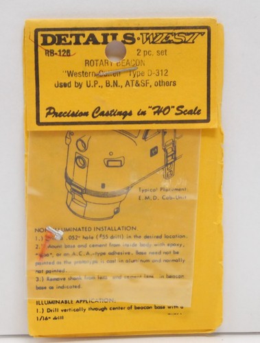 Details West RB-126, Rotary Beacon Western-Cullen Type D-312 UP BN ATSF ...