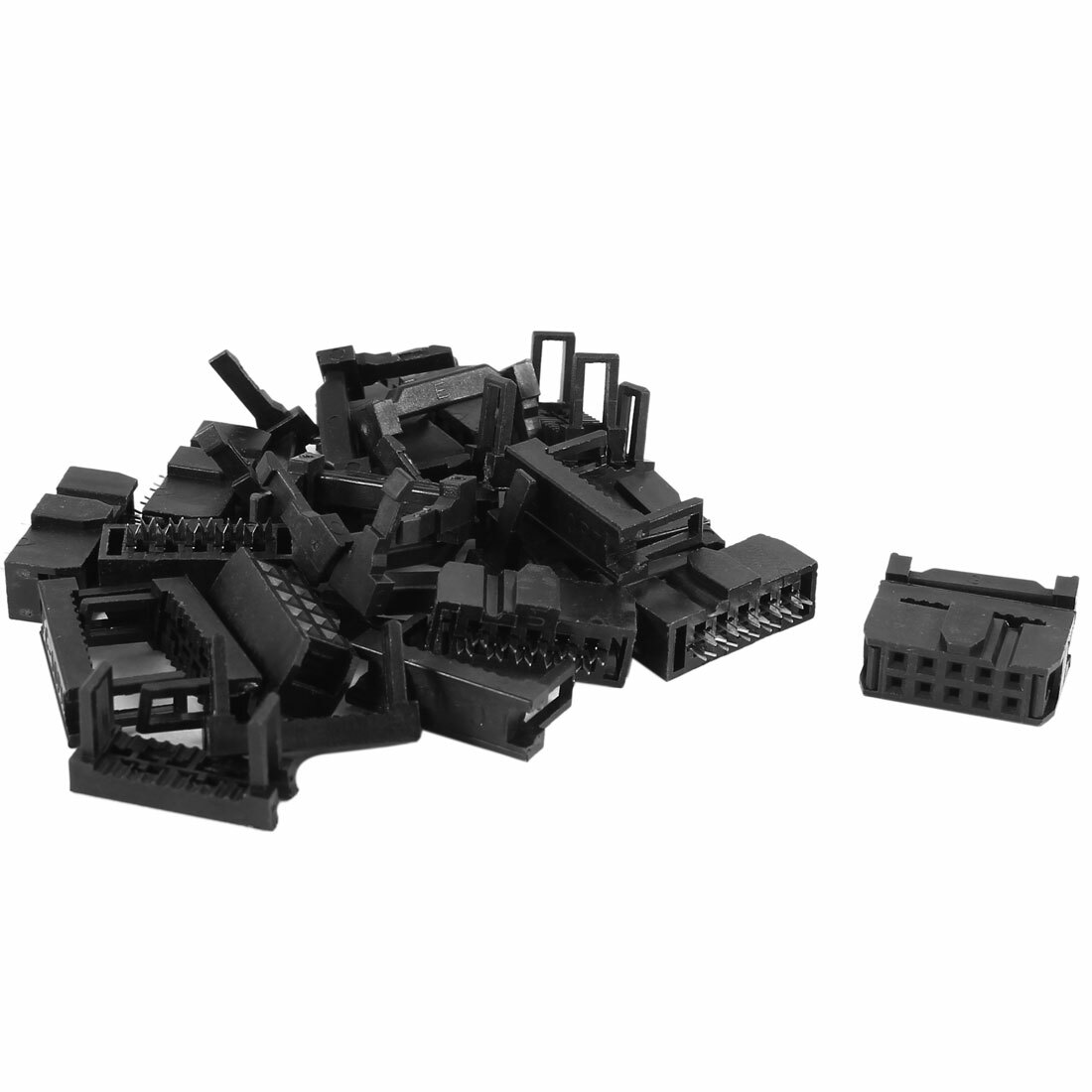 10 x Black 3 in 1 Set 2.54mm Pitch 10Pin Flat Cable IDC Socket ...