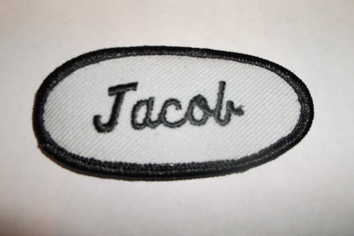 Jacob Name Tag Personalized Black Wooden Name Tag | Stocking Name Tag