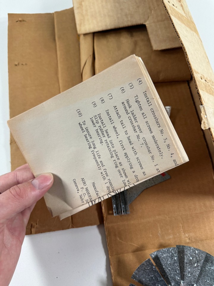 vtg Aero Windmill MOdel Kit ORIGINAL in box salesman sample toy | eBay