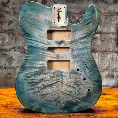 Warmtone Custom Guitars Tele Style Guitar Body P90 “Stoned Burl” B ...