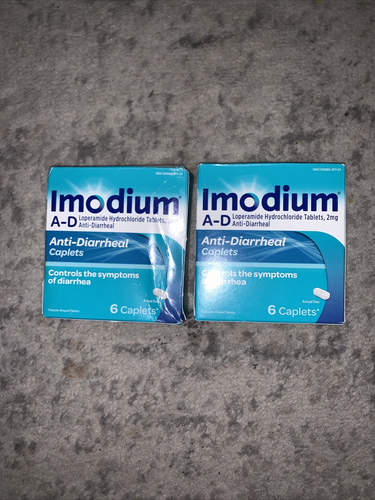 *2* Boxes 24 Caplets Imodium A-D Diarrhea Relief Anti-Diarrheal Exp. 06 ...