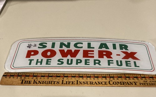 Sinclair Power -X Gasoline Pump Insert Glass 10”x3” Curved | eBay