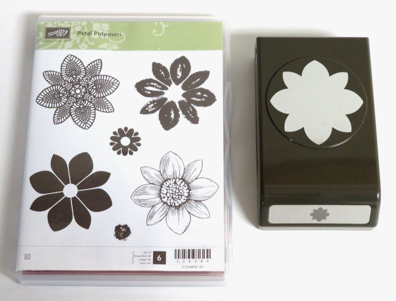 Stampin' Up PETAL POTPOURRI Stamp Set & FLOWER MEDALLION Punch MIXED ...