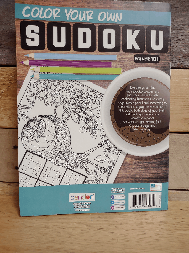 NEW - Color Your Own Sudoku 15 Page Book~ Bendon Volume 101 | eBay
