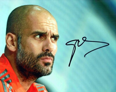 Pep GUARDIOLA Signed Autograph Photo + Dealer COA Manchester City ...