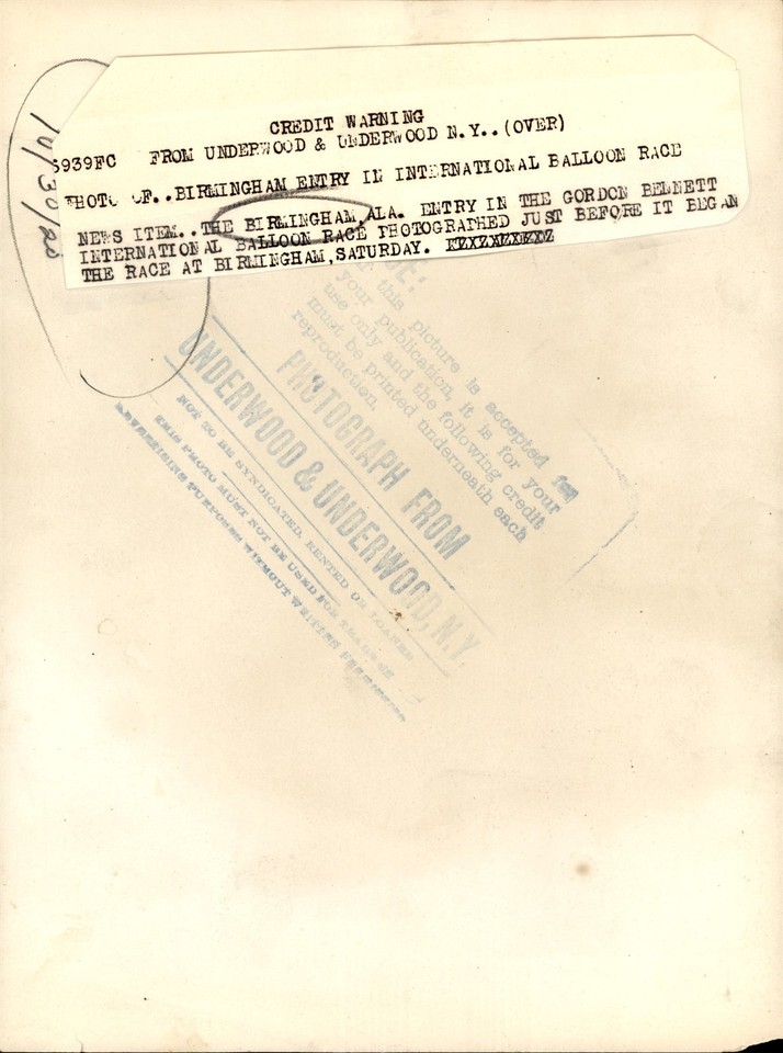 CGE43 1920 Orig Photo "THE BIRMINGHAM" ROY DONALDSON INTERNATIONAL ...