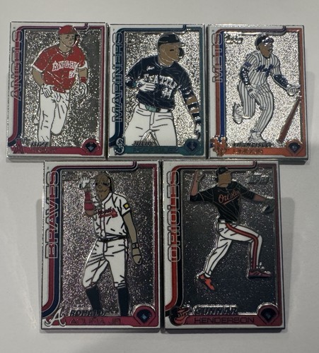 Lot 5 2025 Topps Series 1 Enamel Pin Trout Henderson Acuna Jr Rodriguez ...