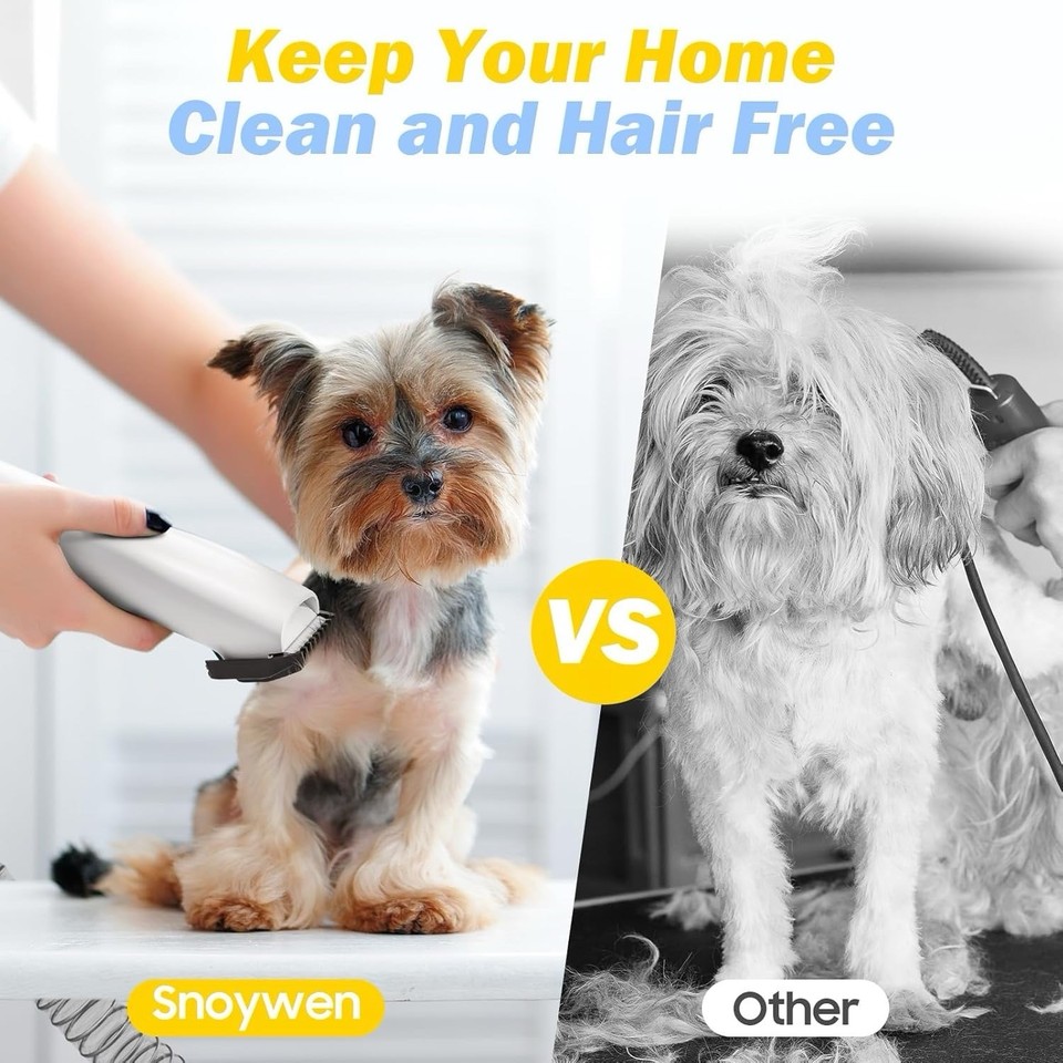 3 in 1 Dog Grooming Kit | Vacuum, Dryer & Clippers | 3L Canister for ...