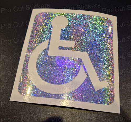 Disabled Disability Wheelchair logo Car Window Bumper Sticker Decal ...