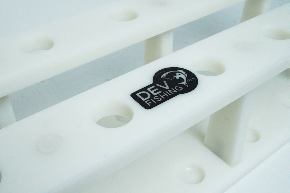 DEV FISHING 12 POLE DOCK ORGANIZER FISH ROD STORAGE RACK HOLDER STAND ...