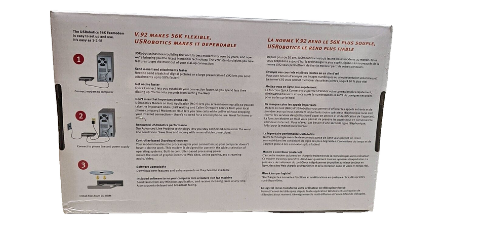 NOS US Robotics 56K Modem Faxmodem 5686G USR5686G 56 Kbps Modem ...