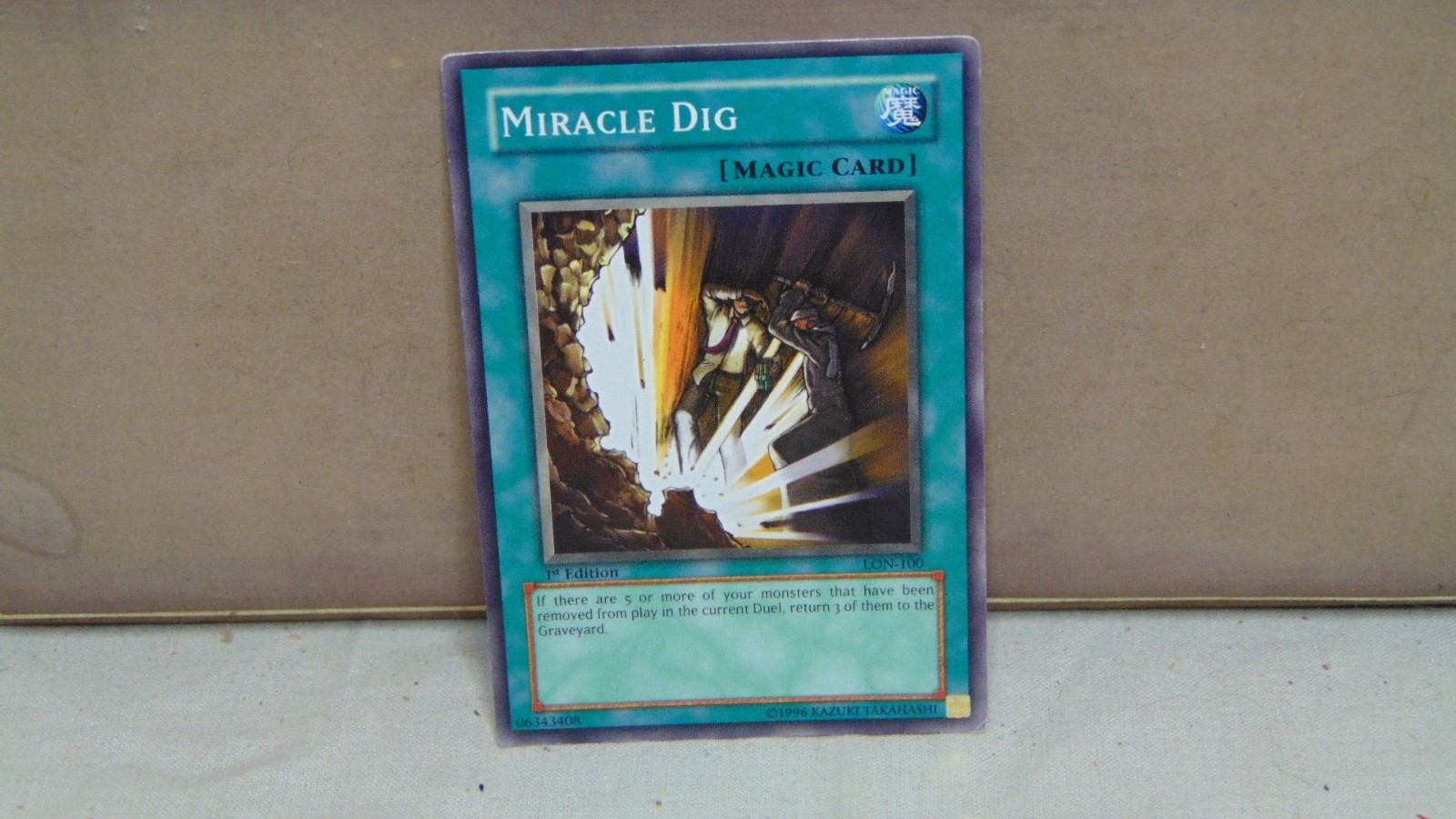 1996 YU'GI-OH! 1 ST EDITION MIRACLE DIG MAGIC CARD LON-100 | eBay