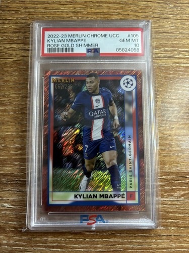 Kylian Mbappe 2022 Topps Merlin Chrome UEFA Club Competitions #105 Rose ...