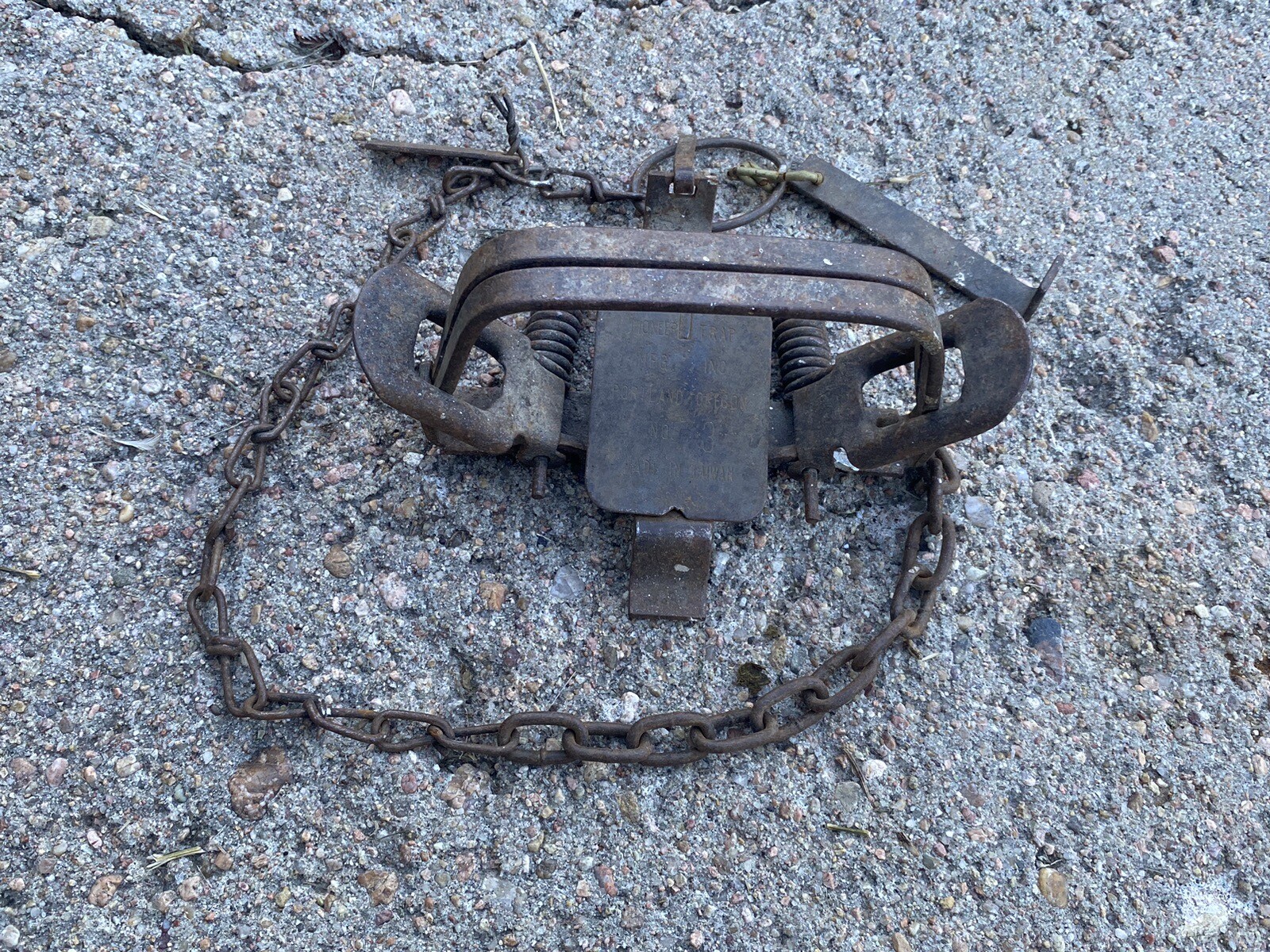 Vintage Pioneer #3 GREAT PAN Coil Spring Trap Newhouse Square Jaw Cabin ...