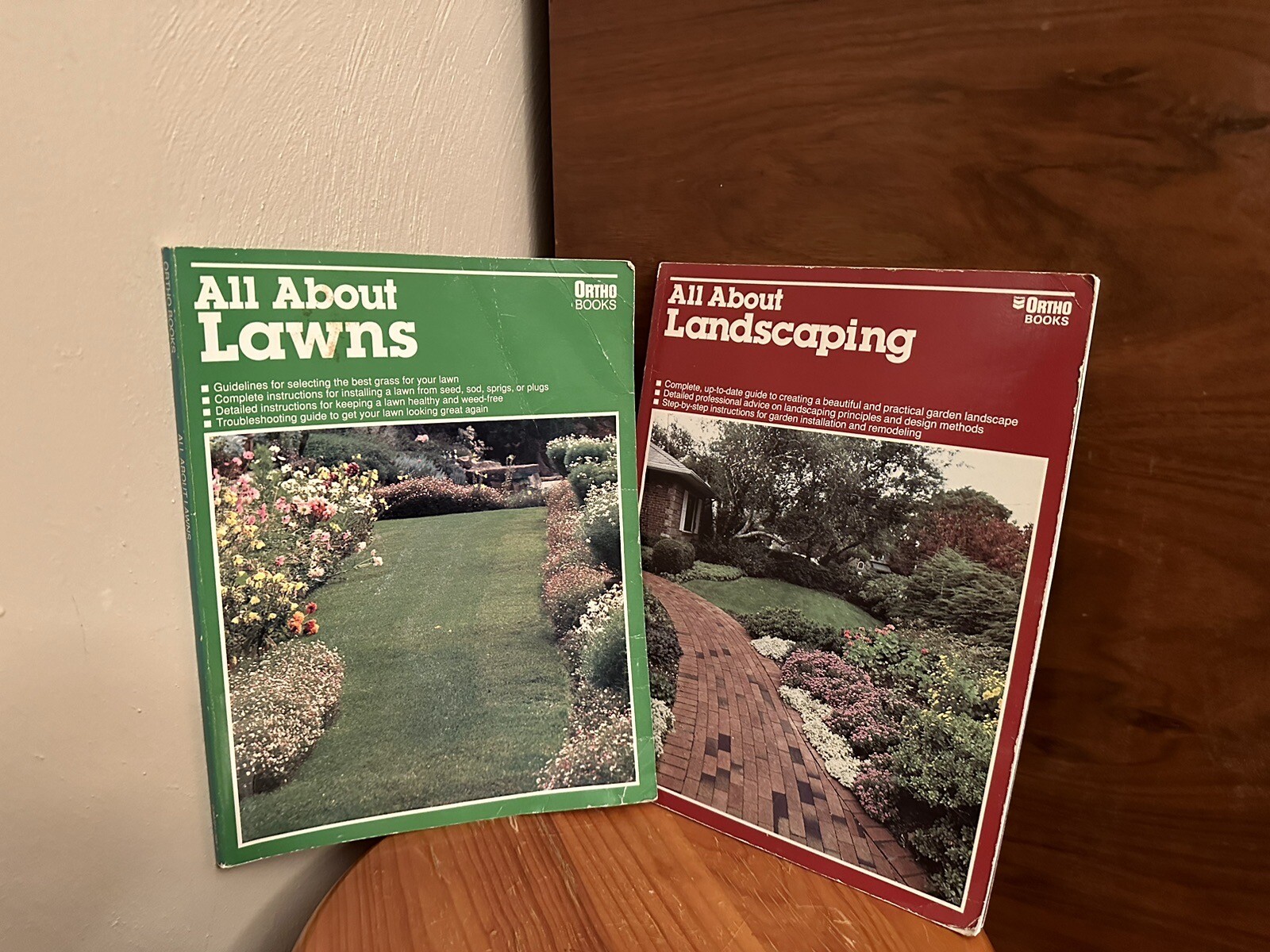 Pair of Two Gardening Landscaping Lawns Ortho Books Vintage Paperback ...