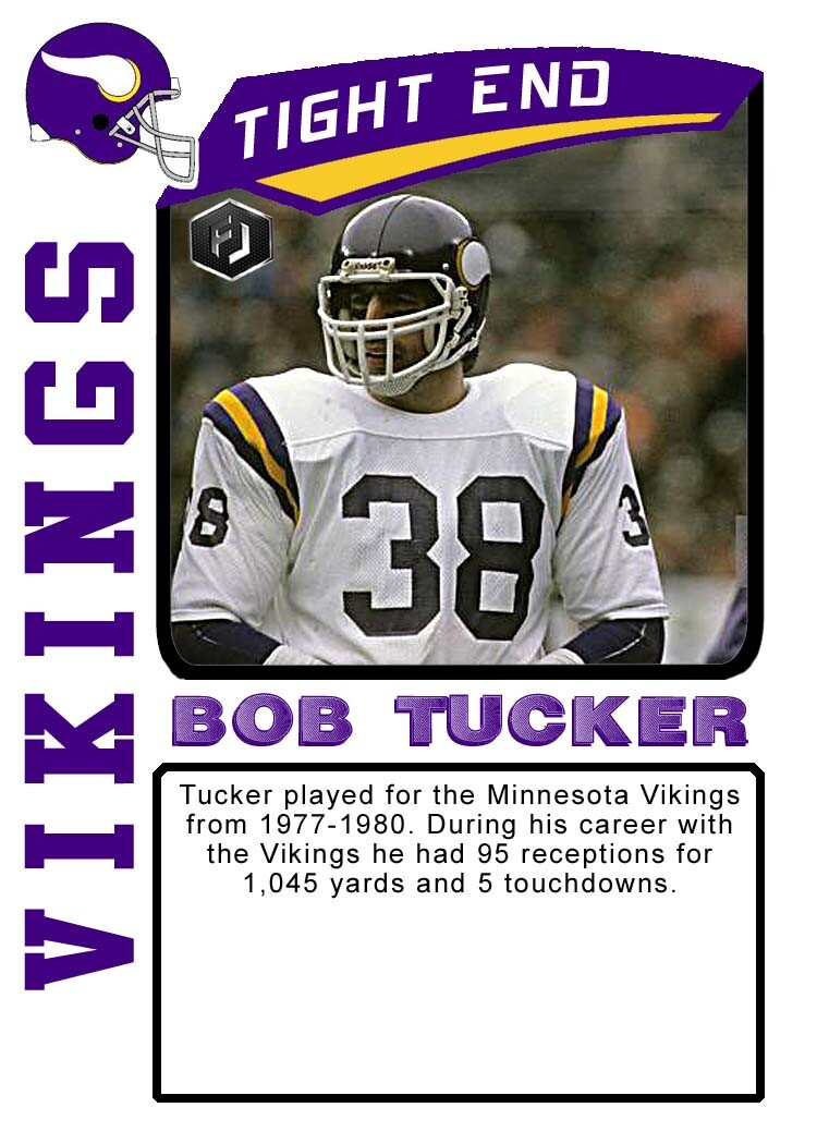 ACEO BOB TUCKER MINNESOTA VIKINGS CUSTOM HAND MADE ART CARD | eBay