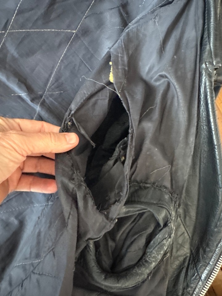 Vintage Leather Jacket signed by James Hetfield and Jason Newstead of ...