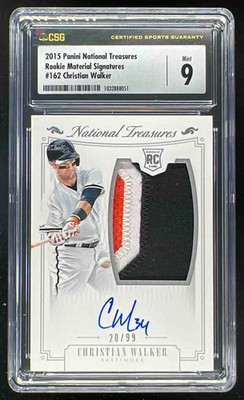 2015 Panini National Treasures #162 Christian Walker Autograph RC Auto ...