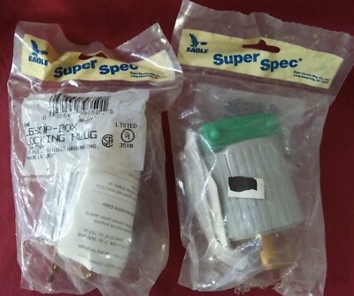 EAGLE 30AMP 250V 2 POLE 3 WIRE GROUNDING LOCKING PLUG L630P-BOX NEMA L6 ...
