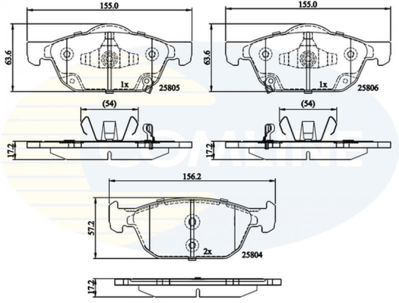NEW COMLINE FRONT BRAKE PADS SET BRAKING PADS GENUINE OE QUALITY ...