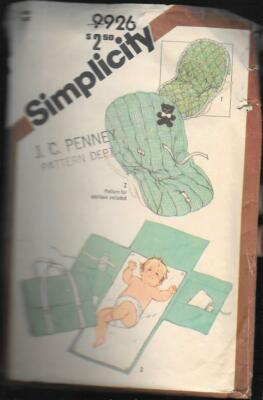 Vintage Simplicity #9926 Baby Travel Mat, Tote, Seat Cover + Applique ...