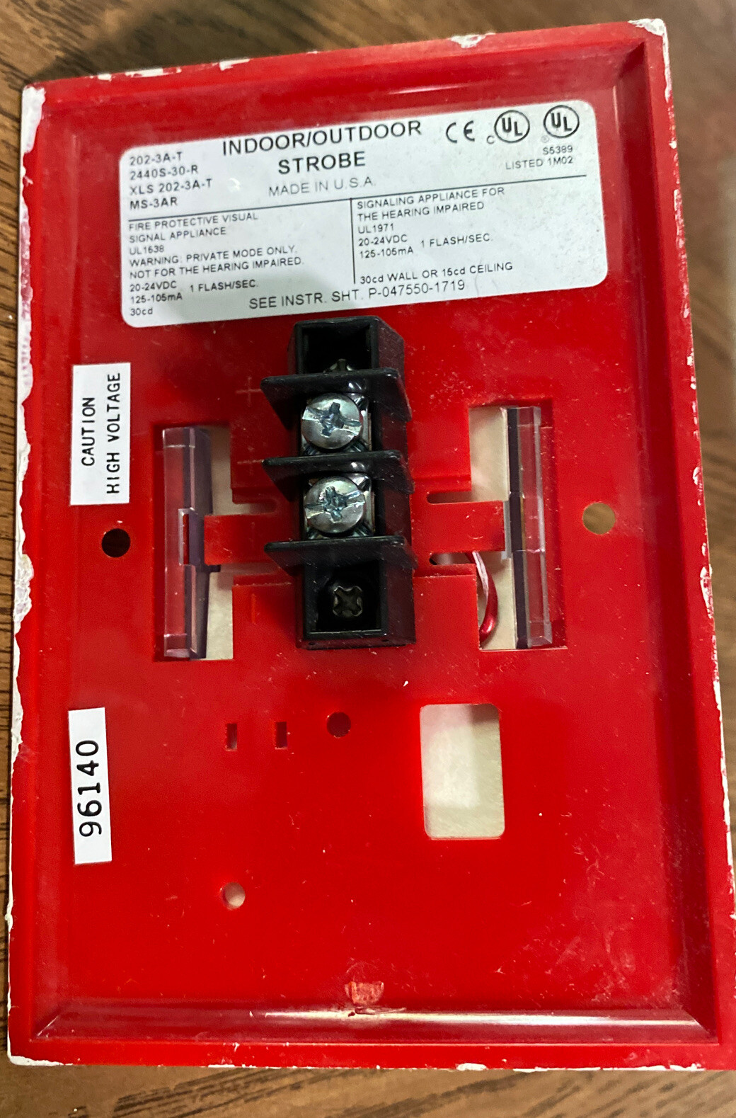 EST Edwards Integrity Fire Alarm Remote Strobe 2 Wire Device for sale ...