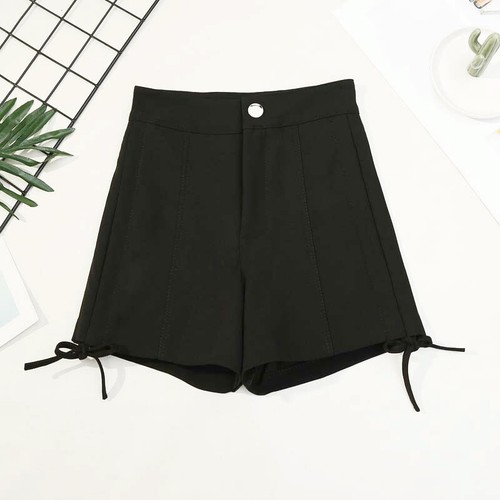 Lady Elegant High Waist Shorts Stretch Dance Hot Pants Side Drawstring ...