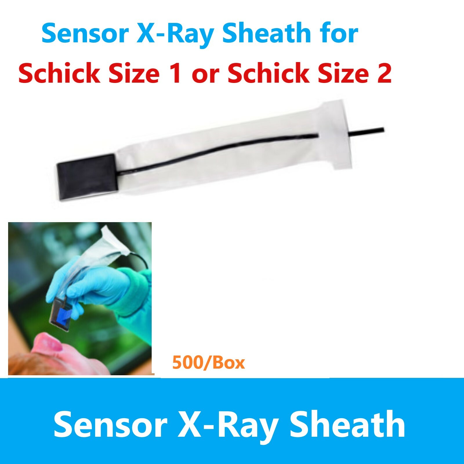 Dental Digital X-Ray Sensor Sheath for Schick Size 1 or Schick Size 2 ...