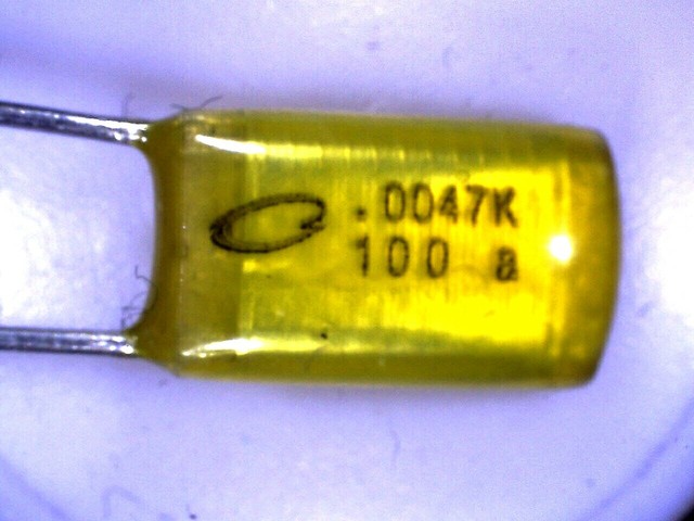 25x 4700pf 100v polyester film capacitor 4.7nf 4n7 472 Nichicon ...