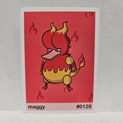 Pookiemoot Maggy #0126 Magmar Parody Card Fan Art Derpy | eBay