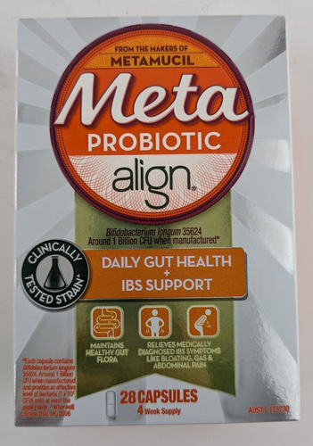 Metamucil Meta Probiotic Align Gut Health IBS Support 28 Caps NEW Exp 6 ...