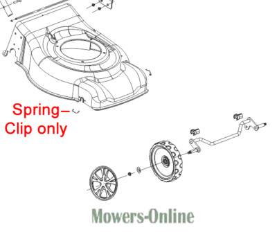 Genuine AL-KO Lawnmower Front Axle Spring Clip 492259 Easy 4.2P-S 4.20P ...