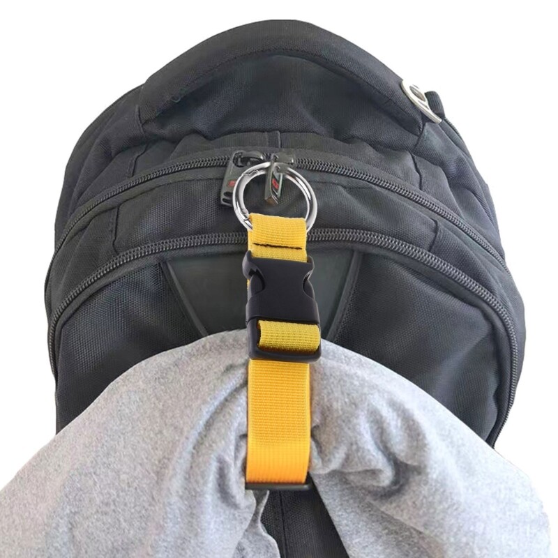 Luggage Strap Coat Holder Gripper Backpack Circle Hook Adjustable Belt ...
