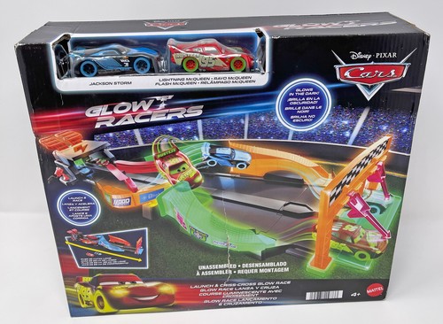 Disney Pixar Cars Glow Racers Playset 2023 With Jackson Storm & McQueen ...
