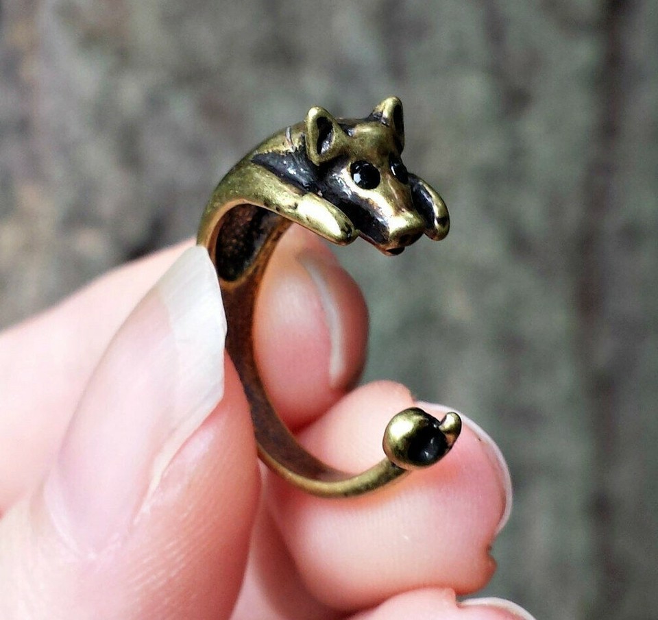 Pig Ring - Adjustable Wrap Ring - Silver Piglet Hog Animal Lover Farmer ...